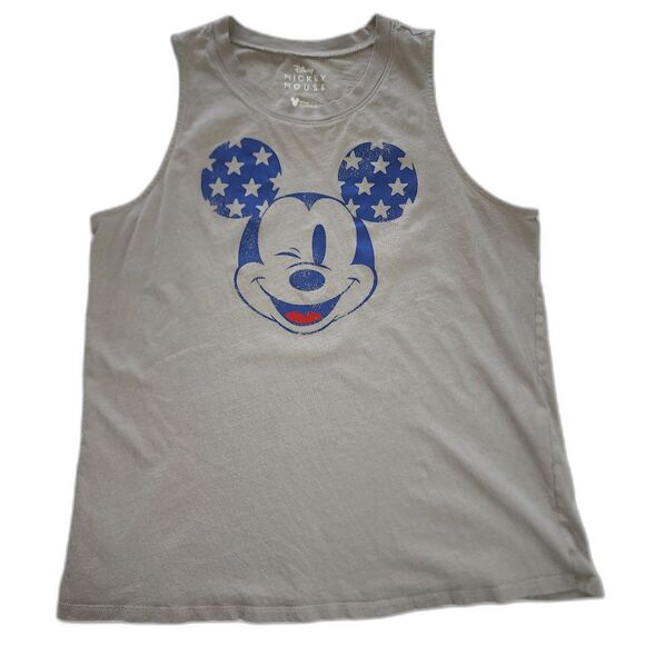 Disney | Tops | Disneys Mickey Mouse Tank Top Grey Size Xl | Poshmark